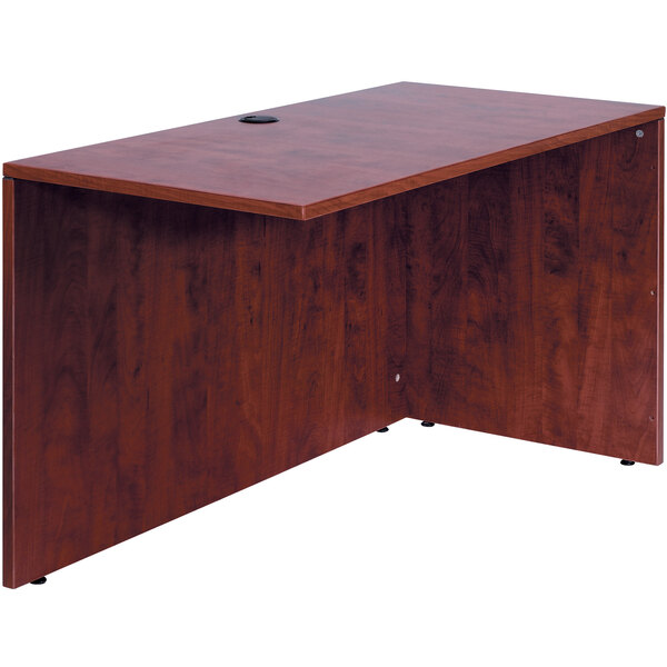 Boss N196-M Mahogany Laminate Reversible Return Desk - 42" x 24" x 29 1/2"