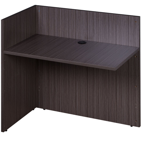 Boss N180-DW Driftwood Laminate Reversible Reception Return Desk - 42 ...