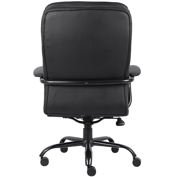 Boss B991-CP Black CaressoftPlus Heavy Duty Double Plush Chair