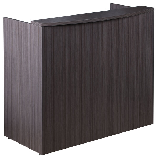 Boss N168-DW Driftwood Laminate Reception Desk Shell - 48" x 26" x 41 1/2"