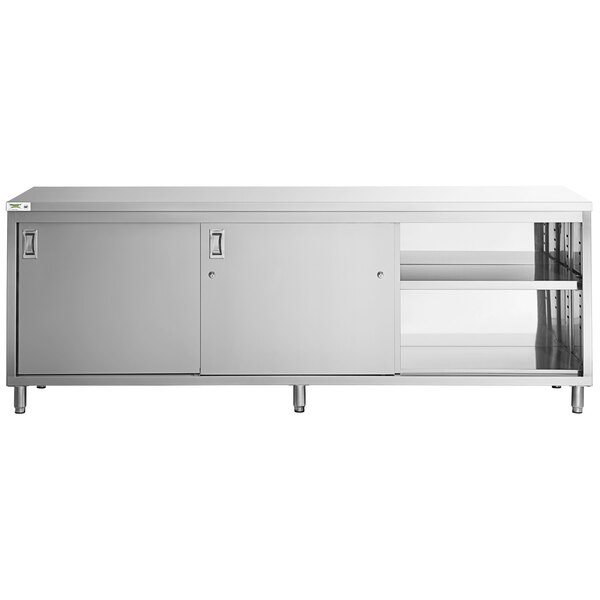 Regency 30" x 96" 16 Gauge Type 304 Stainless Steel Enclosed Base Table ...