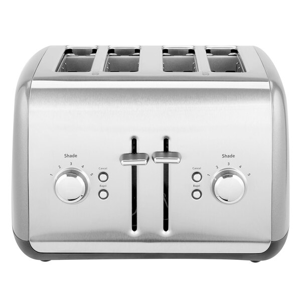 KitchenAid KMT4115CU Contour Silver Four Slice Toaster with Manual Lift