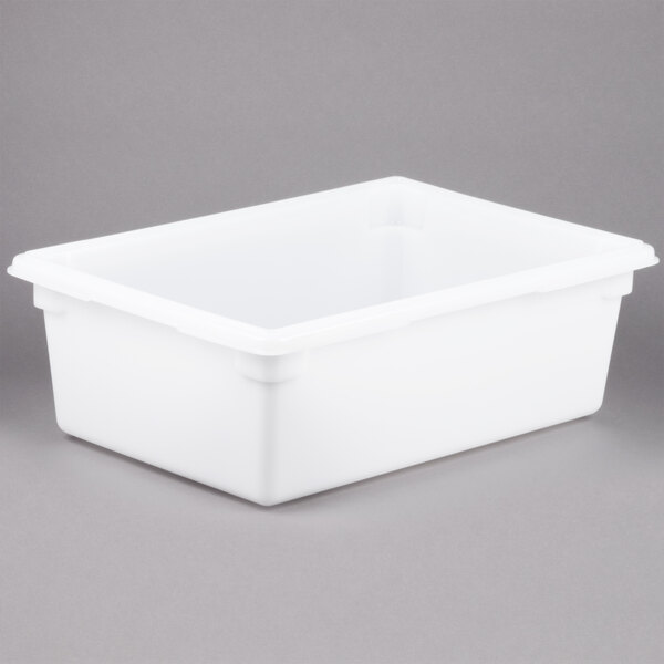 Rubbermaid FG350000WHT White Polyethylene Food Storage Box - 26" x 18" x 9"