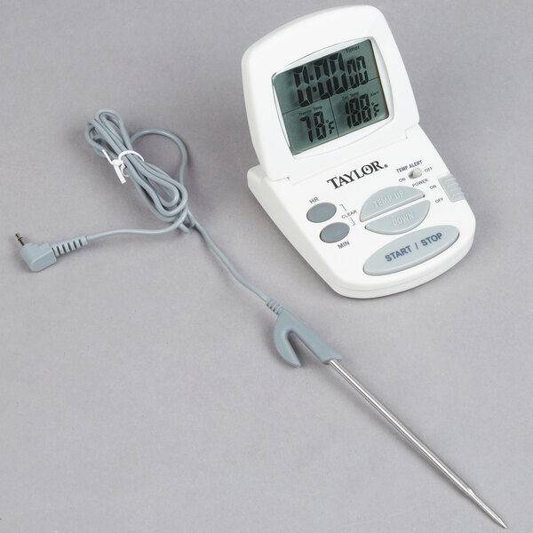 Taylor 1470FS 5 1/4" Digital Cooking Thermometer and 24 Hour Kitchen ...