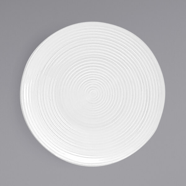 Front of the House DAP069WHP23 Spiral 5" White Round Porcelain Plate ...