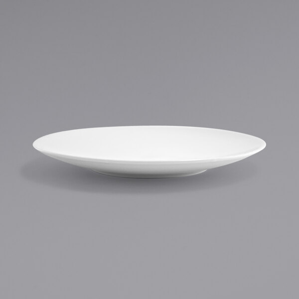 Front of the House DDP018WHP22 Spiral 11" White Round Porcelain Plate ...