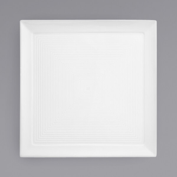 Front of the House DDP060WHP22 Spiral 10 3/4" White Square Porcelain ...
