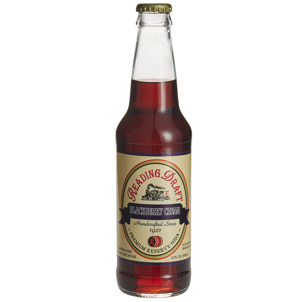 Reading Soda Works Blackberry Cream 12 fl. oz. - 12/Case