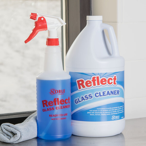 32 oz. Labeled Bottle for Noble Chemical Reflect Glass / Multi-Surface ...