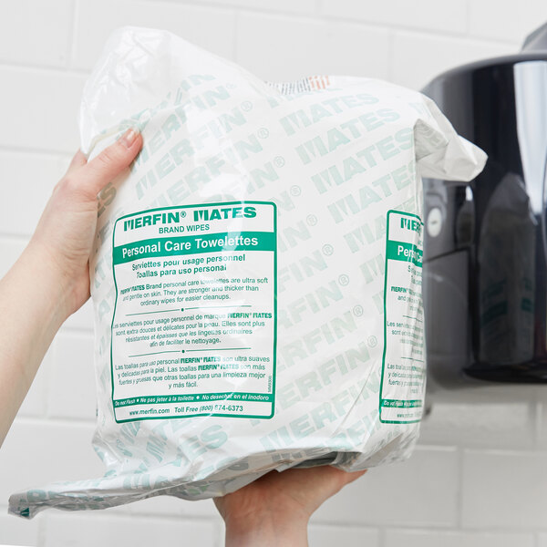 Merfin Mates Pre-Moistened Personal Care Wipe for Center Pull Dispenser ...