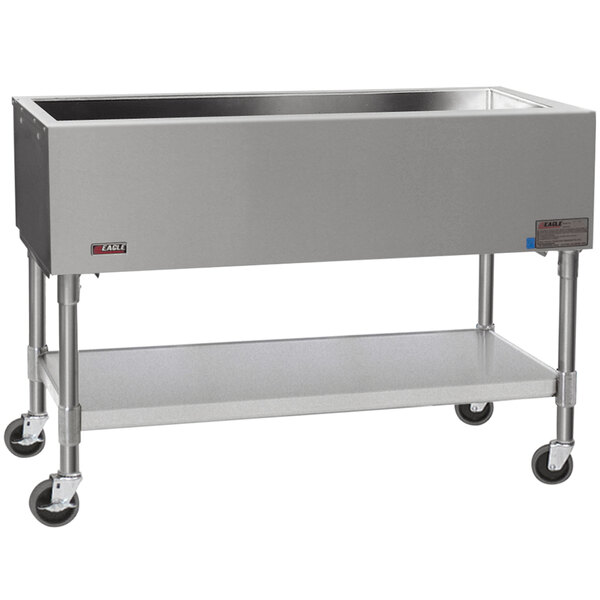 Eagle Group SPCP-3 48" Mobile Ice-Cooled Cold Food Table with Stainless ...