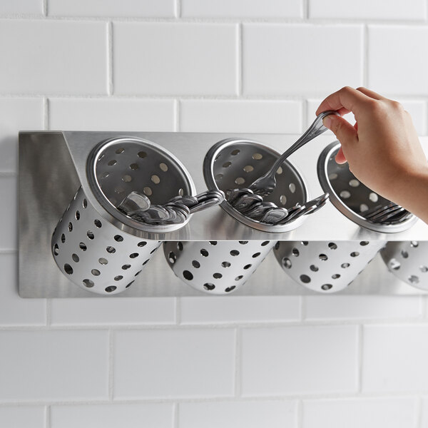 Steril-Sil Cantilever 4-Cylinder Stainless Steel Flatware Organizer ...