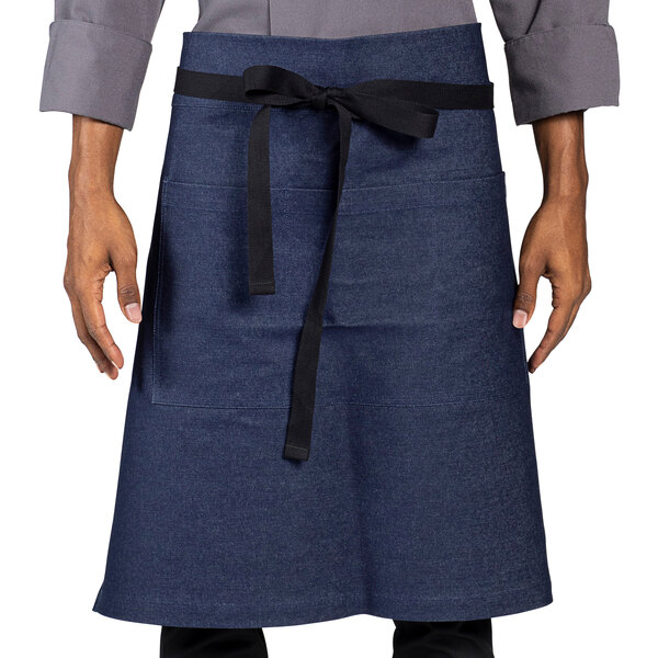 Uncommon Chef 3107 Indigo Customizable 100% Cotton Denim Underground ...