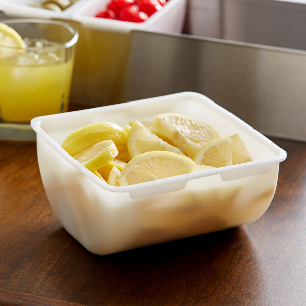 Thunder Group 1 Quart White Condiment Dispenser Insert