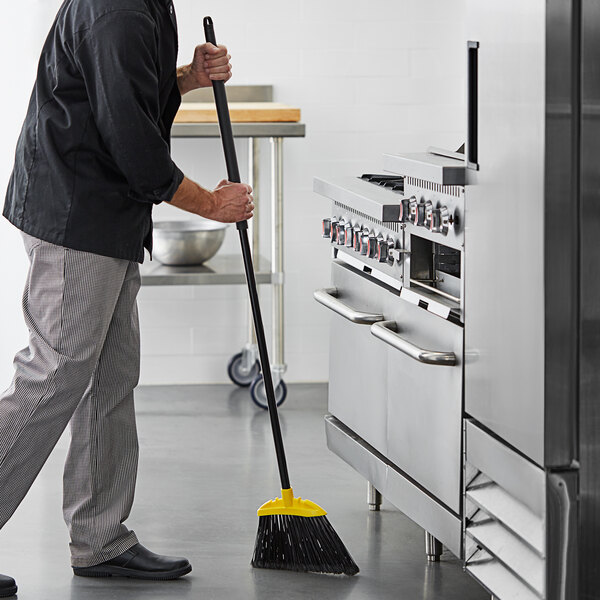 Rubbermaid FG638906BLA 10" Jumbo Smooth Sweep Angled Broom with Black ...