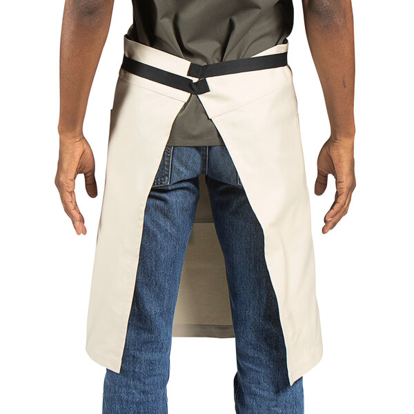 Uncommon Chef 3118 Ivory Customizable 100% Cotton Canvas Mod Waist ...