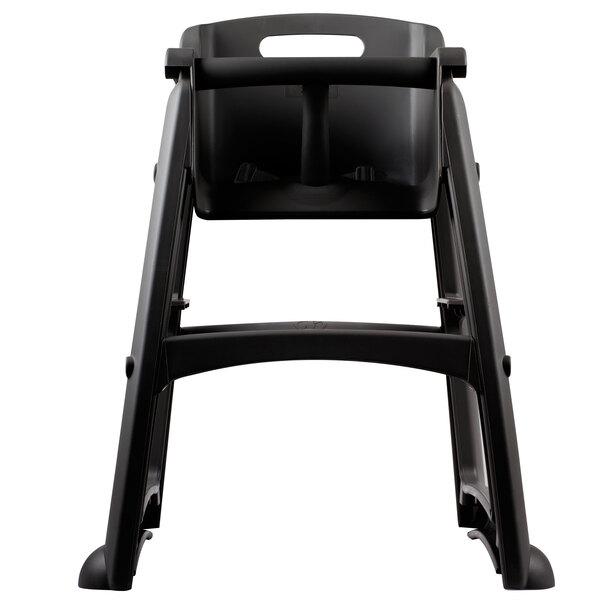 Rubbermaid FG781408BLA Black Sturdy Chair Restaurant High Chair without ...