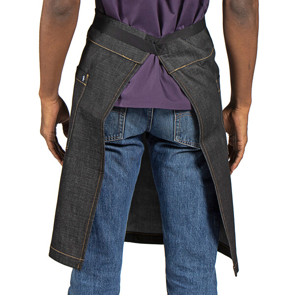 Uncommon Chef 3124 Black Customizable 100% Cotton Spunk Waist Apron ...