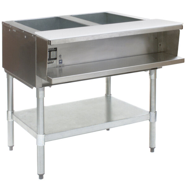 Eagle Group AWT2 Liquid Propane Two Pan Water Bath Steam Table - Sealed ...
