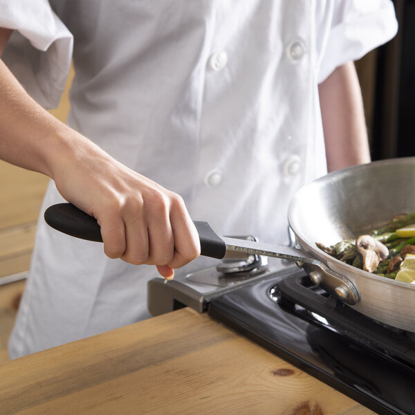 San Jamar 806SHH-BK Black Silicone Handle Holder - 4/Pack