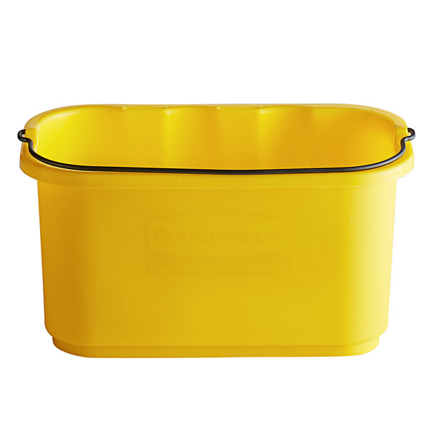 Rubbermaid FG9T8200YEL 10 Qt. Yellow Heavy Duty Pail
