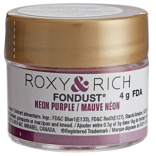 Roxy & Rich 4 Gram Neon Purple Fondust Hybrid Food Color