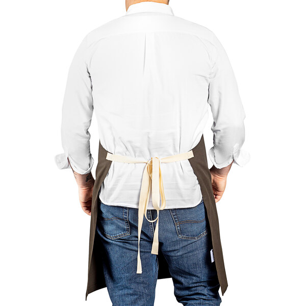 Uncommon Chef 3115 Dark Brown Customizable 100% Cotton Canvas Vibe Bib ...