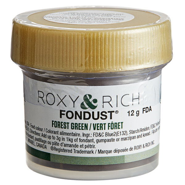 Roxy & Rich 12 Gram Forest Green Fondust Hybrid Food Color