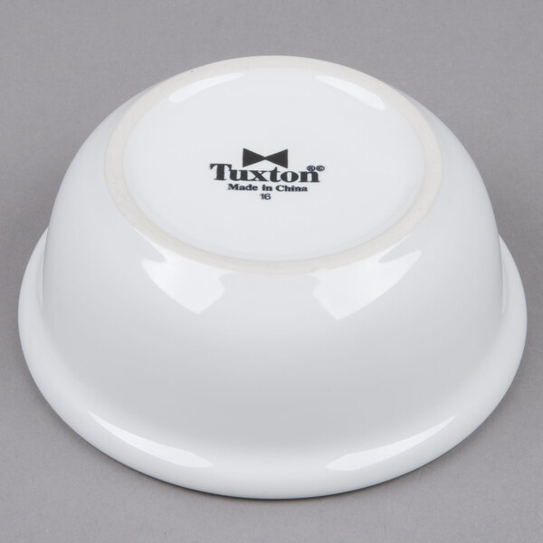 Tuxton BWB-1003 10 oz. White China Casserole Dish / Bowl - 12/Case