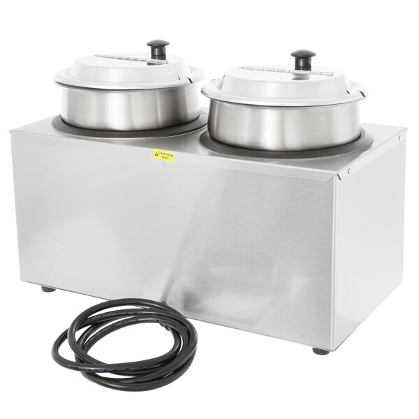 Vollrath 72040 Cayenne Twin Well 4 Qt. Countertop Rethermalizer ...