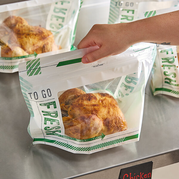 Innopak To Go Fresh Large Rotisserie Chicken / Hot Food Bag - 250/Case