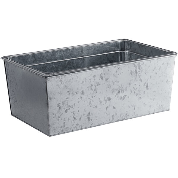 American Metalcraft Full Size Silver Galvanized Metal Beverage Tub with ...