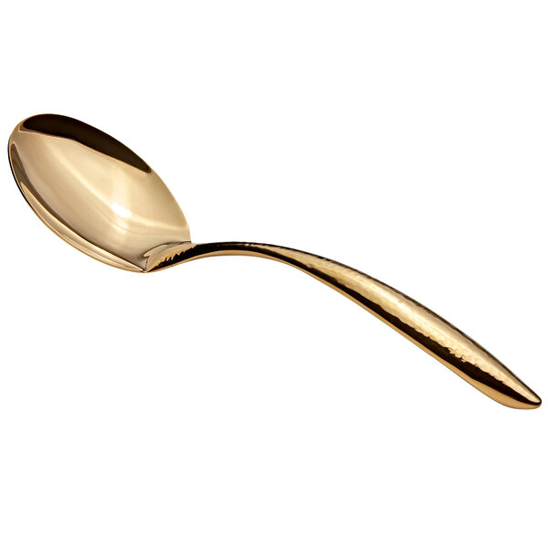 Bon Chef 9463HFG 9 3/4" Gold Hammered Stainless Steel Solid Serving ...