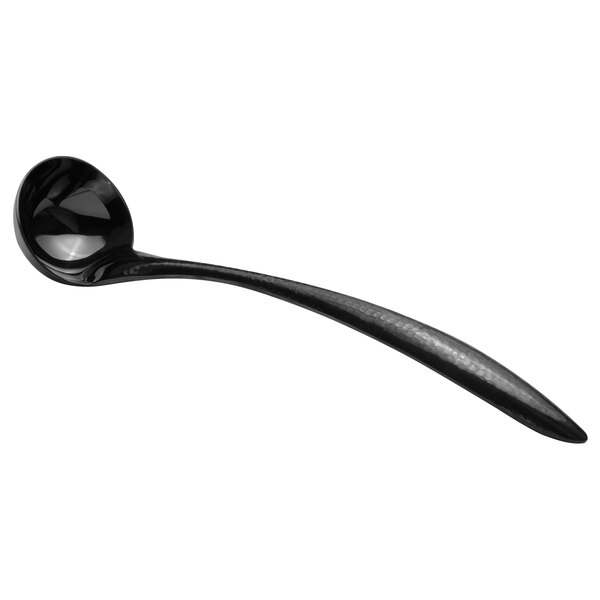 Bon Chef 9462HFB 1 oz. Black Hammered Stainless Steel Serving Ladle ...