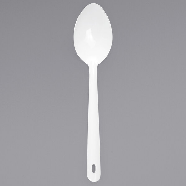 Crow Canyon Home S51WHT Pacifica 12" White Enamelware Serving Spoon