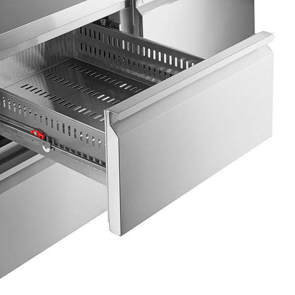 Avantco 93" Stainless Steel Extra Deep Worktop Refrigerator with 3 1/2 ...