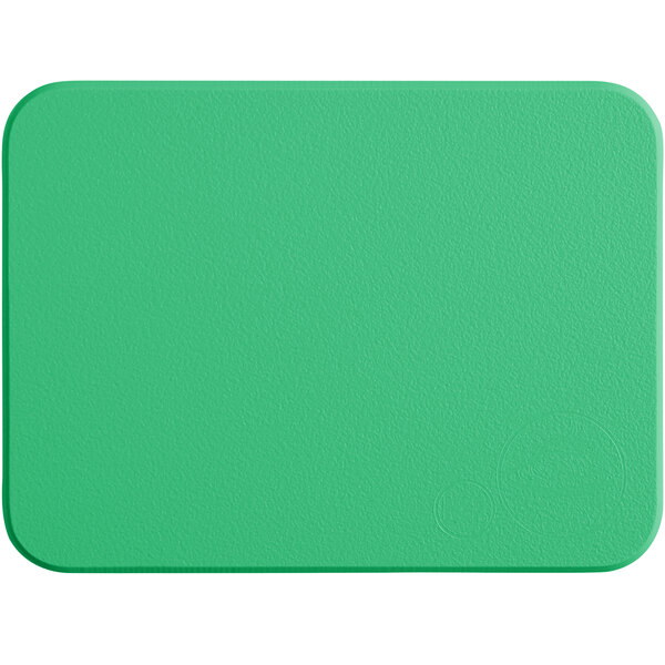 Tomlinson Chef's Edge 8" x 6" x 1/2" Green Polyethylene Cutting Board
