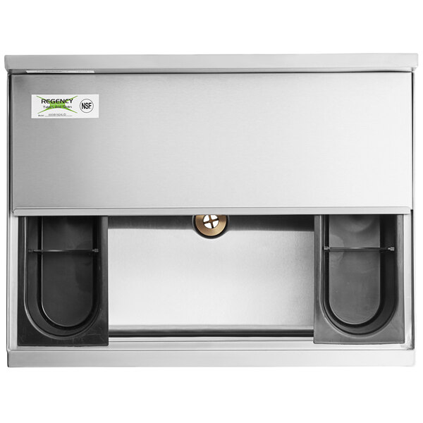 Regency 18" x 24" Stainless Steel Underbar Ice Bin with Sliding Lid and ...