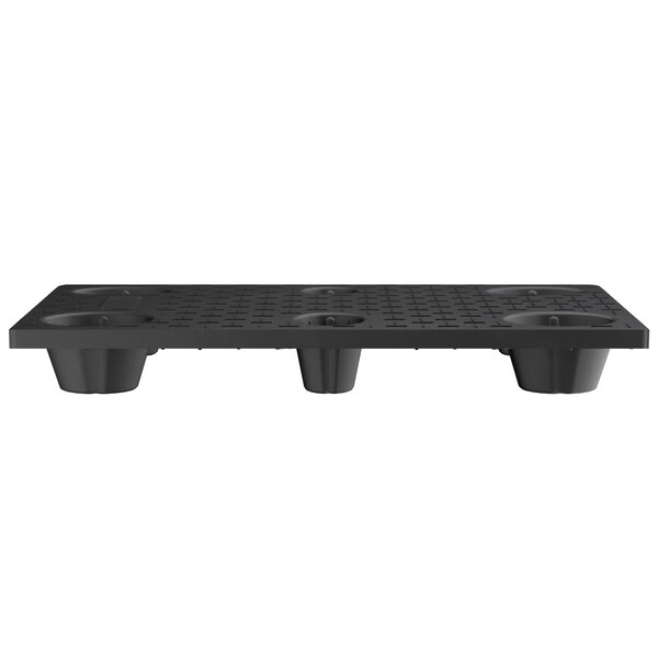 Lavex 48" x 24" x 5" Black Plastic Nesting Pallet Base - 1500 lb. Capacity