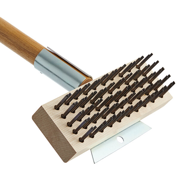 Carlisle 36372500 Sparta Oven and Grill Brush with 30" Wooden Handle ...
