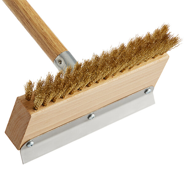 Carlisle 4152000 Sparta Oven and Grill Brush with 42" Wooden Handle and ...
