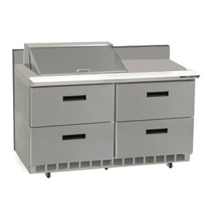 Delfield STD4448NP-8 48" 4 Drawer Refrigerated Sandwich Prep Table with ...