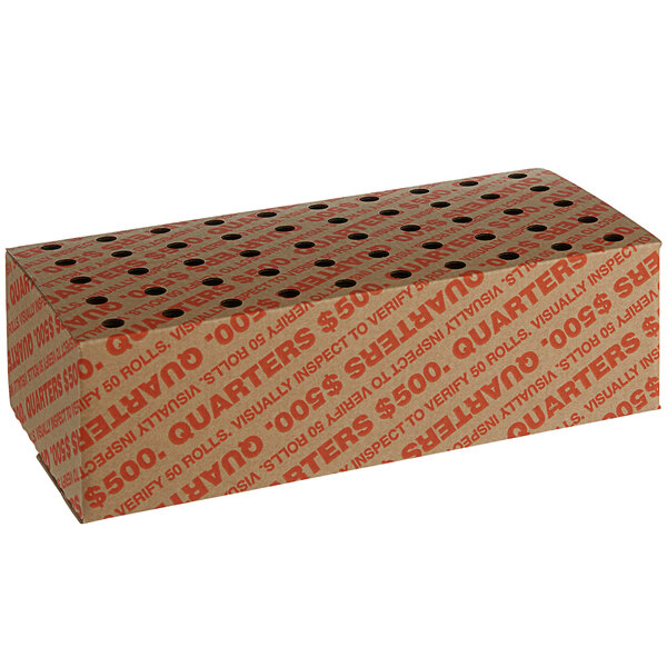 Quarters Coin Storage Box 10 3/8" x 5" x 3 1/4" - 50/Case
