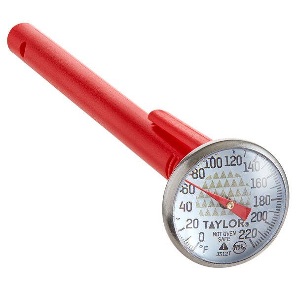 Taylor 3512FS 4 1/2" Instant Read Pocket Probe Dial Thermometer 0 to ...
