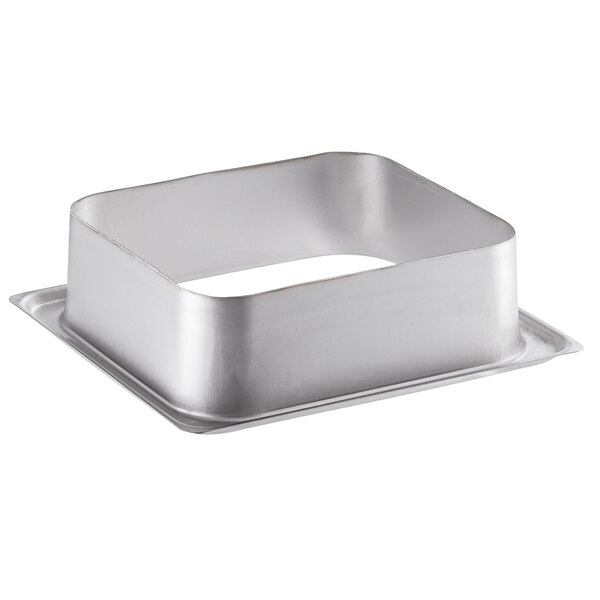 Lavex 6 7/8" x 6 1/4" x 2" Rectangular Stainless Steel In-Counter Trash ...