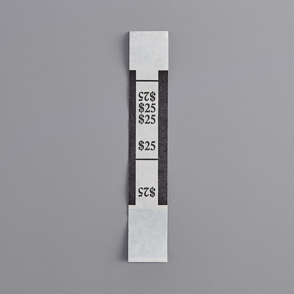 Black Self-Adhesive Currency Strap - $25 - 1000/Case