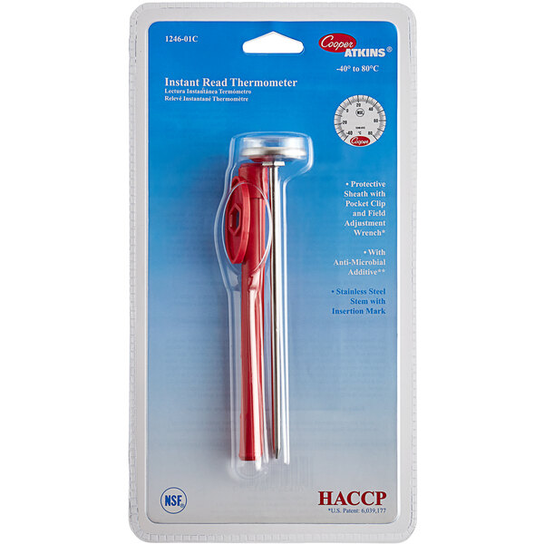 Cooper-Atkins 1246-01C-1 5" Pocket Probe Dial Thermometer, -40 to 80 ...