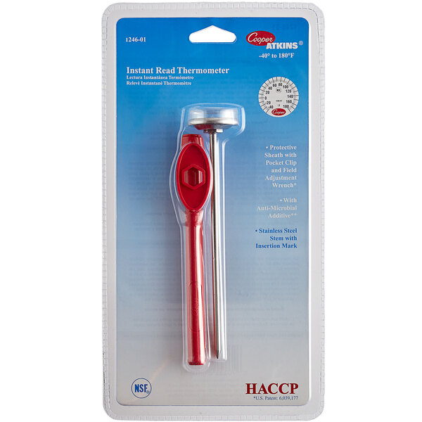 Cooper-Atkins 1246-01-1 5" Pocket Probe Dial Thermometer, -40 to 180 ...