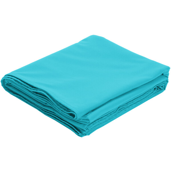 Intedge 81" x 81" Square Teal Hemmed 65/35 Poly/Cotton Blend Cloth ...