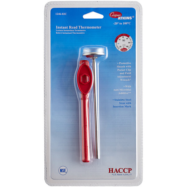 Cooper-Atkins 1246-02C-1 5" Pocket Probe Dial Thermometer, -20 to 100 ...